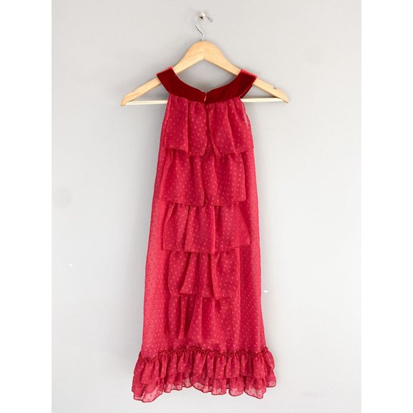 Peaches N' Cream | Dresses | Peaches N Cream Red Sleeveless Ruffle ...